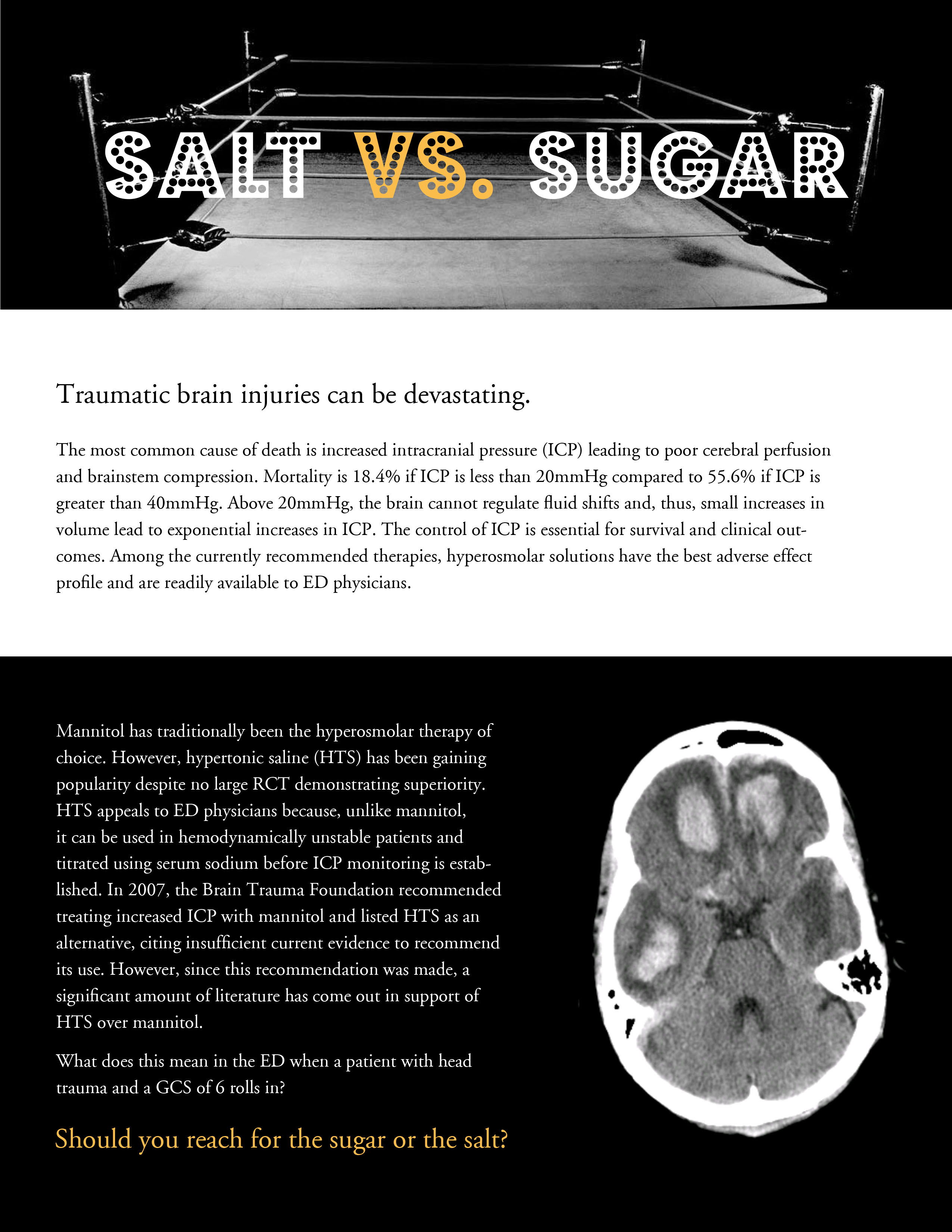 Hypertonic Saline Vs Mannitol For Tbi With Increased Icp County Em